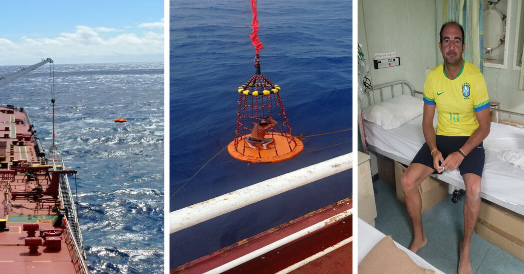 Stranded Rower in the Pacific Ocean Rescued by U.S. Coast Guard