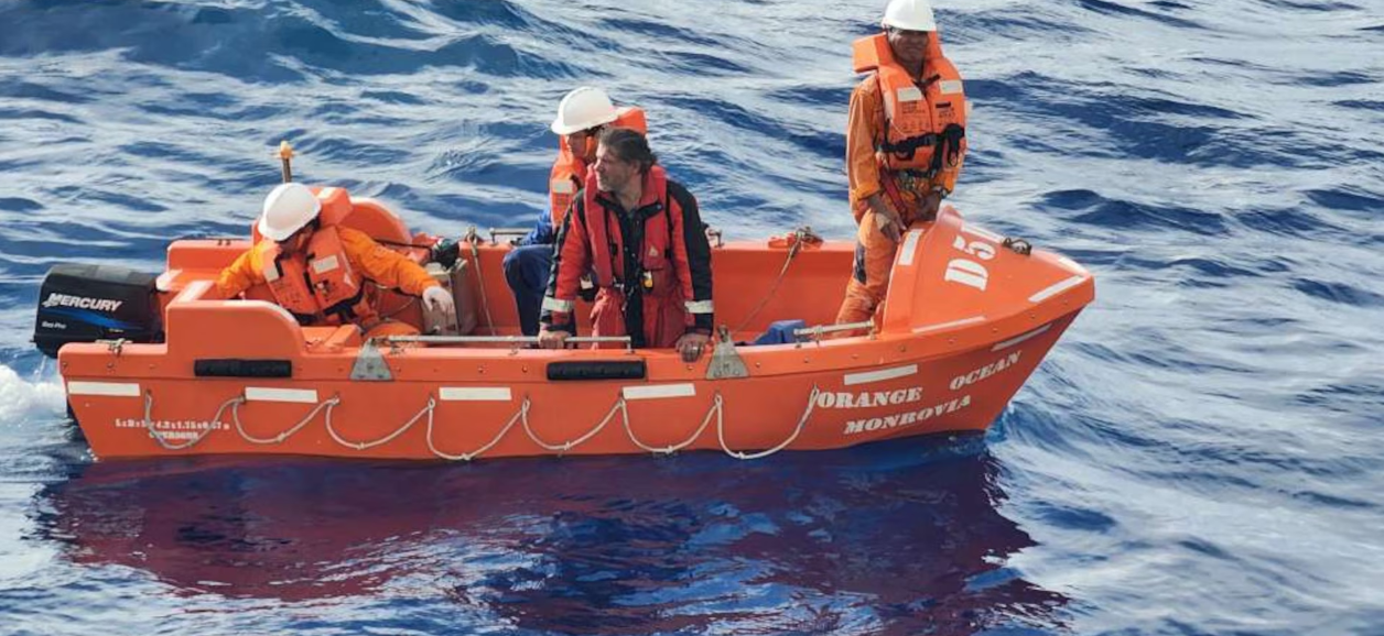 Coast Guard rescues boater from vessel on fire